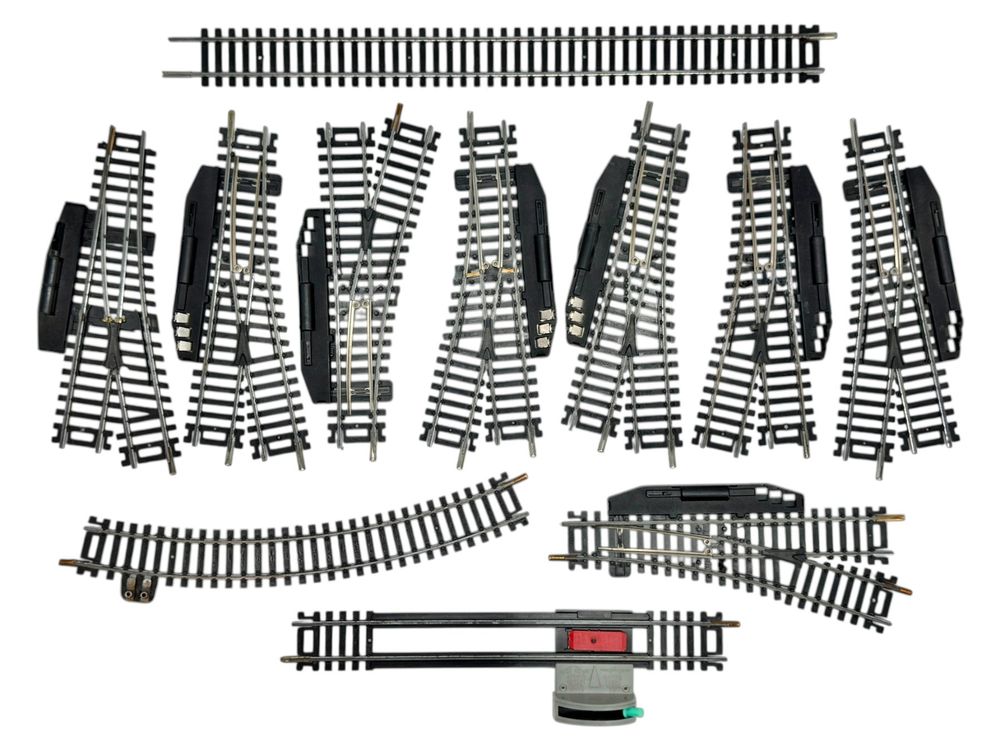 Lot de 11 Rails électriques LIMA H0 chemins de fer miniature (D ...