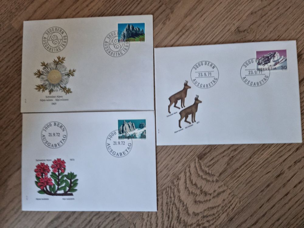 3 FDC offizielle PTT Kuverts Berglandschaften (Gebraucht) in Arni AG für CHF 3 – mit Lieferung ...