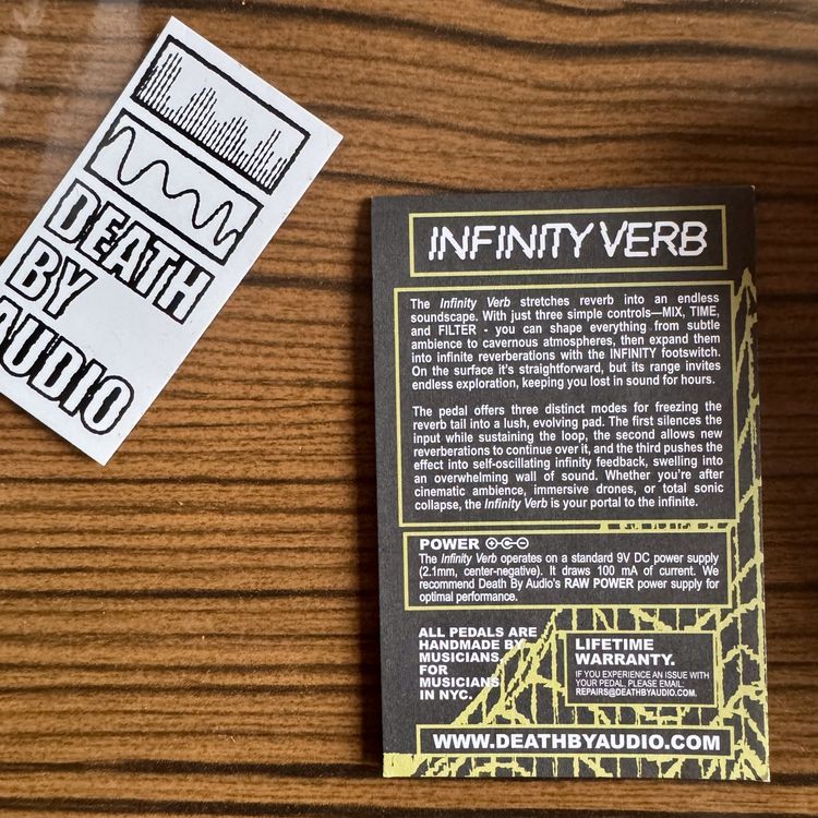 Death by Audio Infinity Verb, Limited 250 units, 2025 (Neu und ...