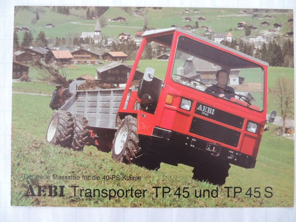 Aebi Transporter TP 45 + TP 45 S Prospekt 1985, sehr schön ! | Kaufen auf Ricardo