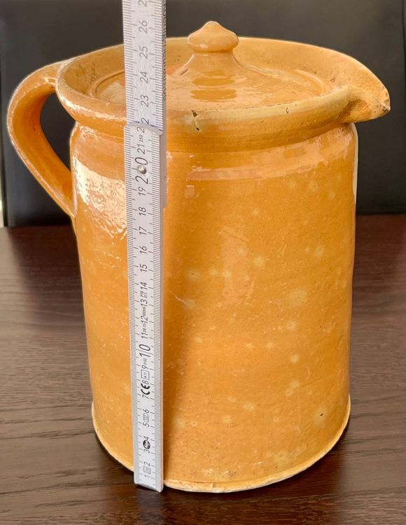 Alter grosser Tonkrug Keramik Krug mit Deckel - Dekoration | Kaufen auf Ricardo