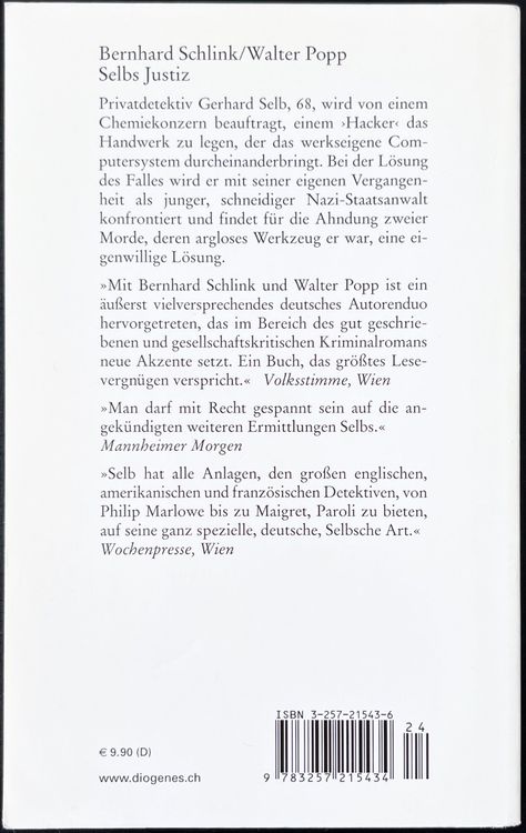 Bernhard Schlink, Walter Popp - Selbs Justiz | Kaufen auf Ricardo