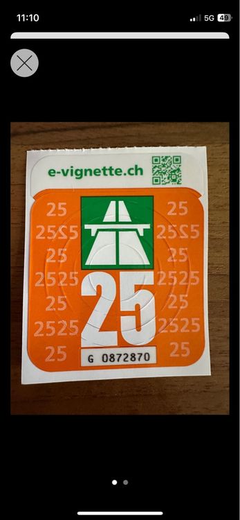 E-Vignette Schweiz 2025 gültig, sofort verfügbar! (Neu und originalverpackt) in Mellingen für ...
