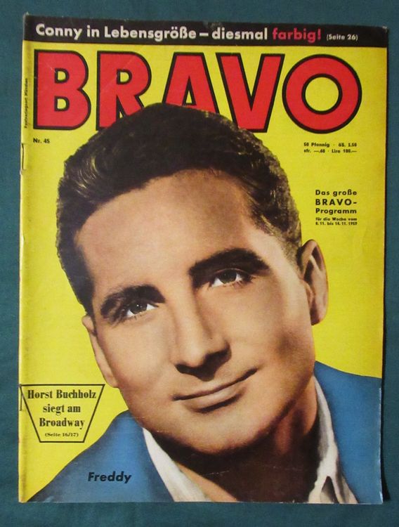 BRAVO Jugendzeitschrift Nr. 45, Nov. 1959 (Gebraucht) in hedingen für ...