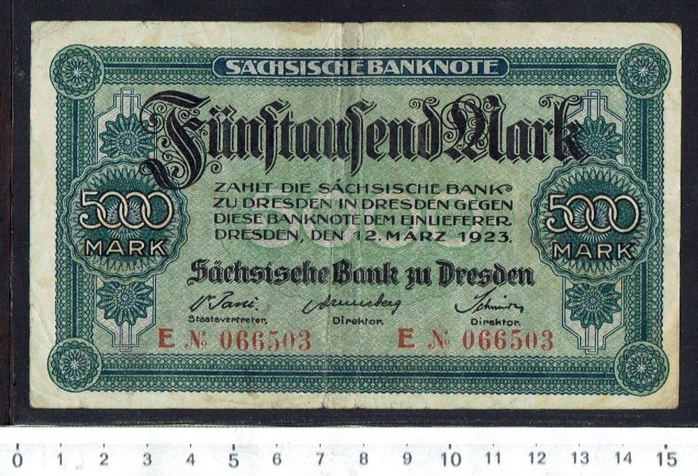5000 Reichsmark 1923 ab 1.- | Kaufen auf Ricardo