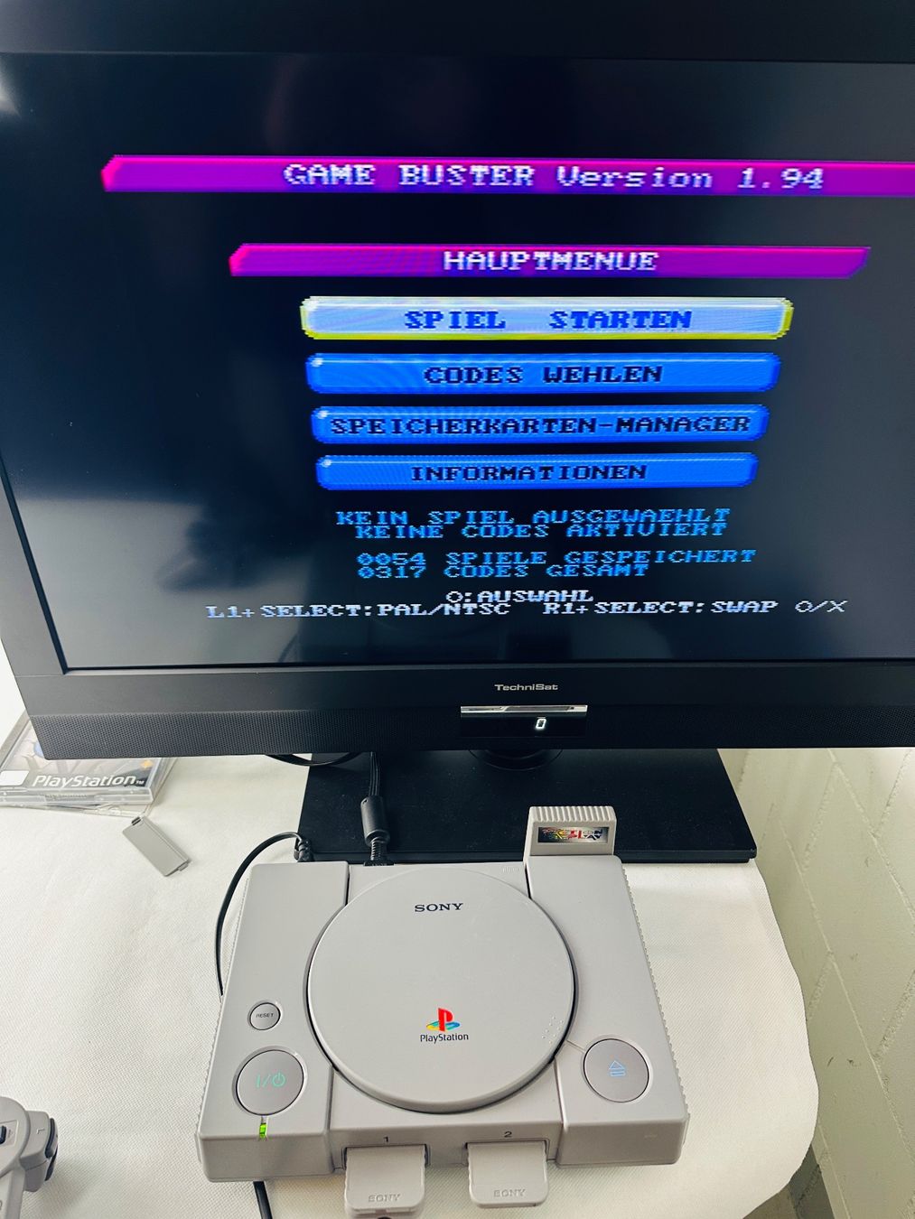 Playstation 1Pro Action Replay Cheat Catridge / Mogelmodul (Gebraucht ...