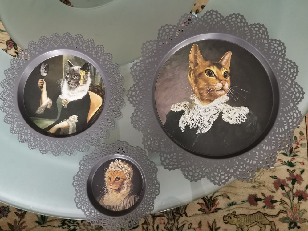 Vintage LIMITED IKEA SKURAR VICTORIAN CAT WALL PORTRAITS (Gebraucht) in ...