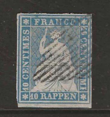 1854 : Strubel Nr. 23A vollrandig, signiert : KP 110.-- (Gebraucht) in Gümligen für CHF 20 – mit ...