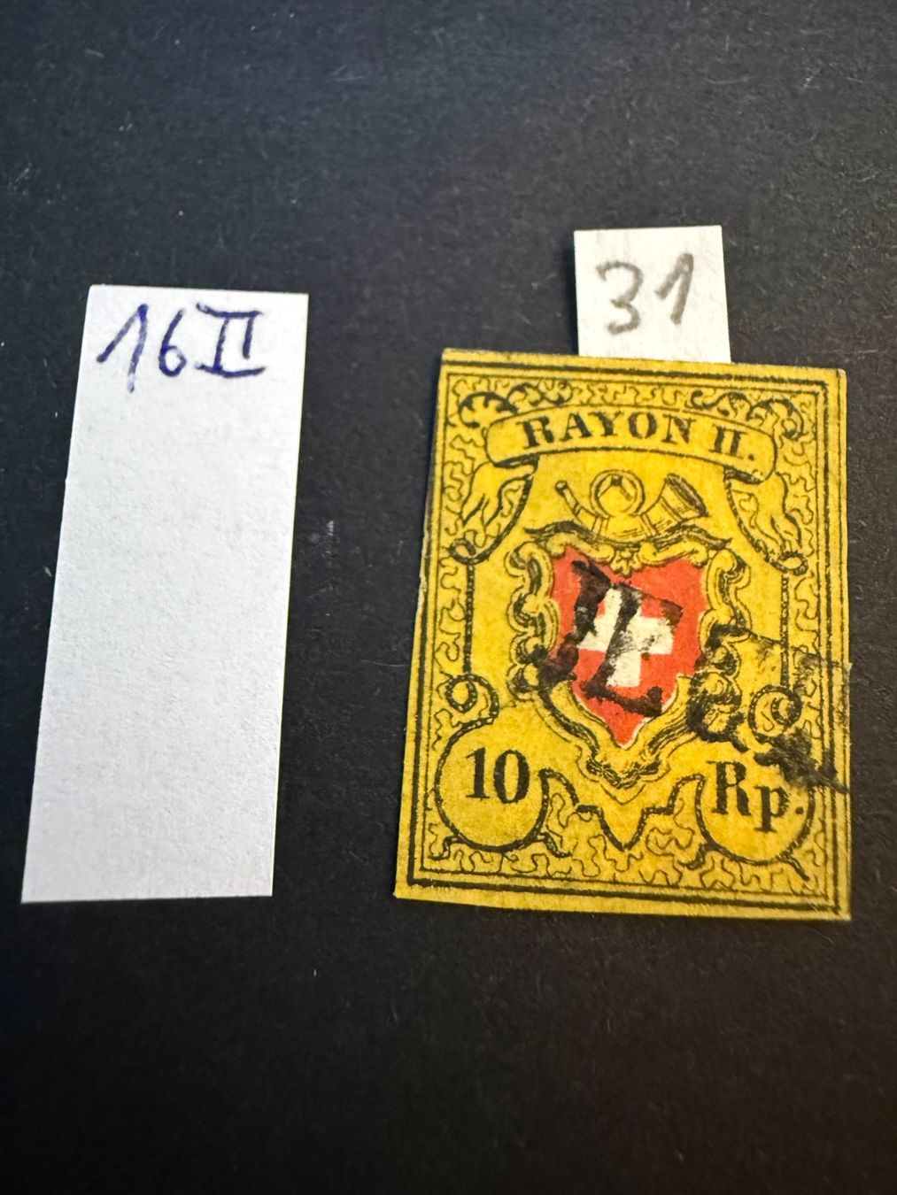 Rayon II, Zu. 16II, Typ 31 mit seltenem Stabsstempel (Gebraucht) in ...