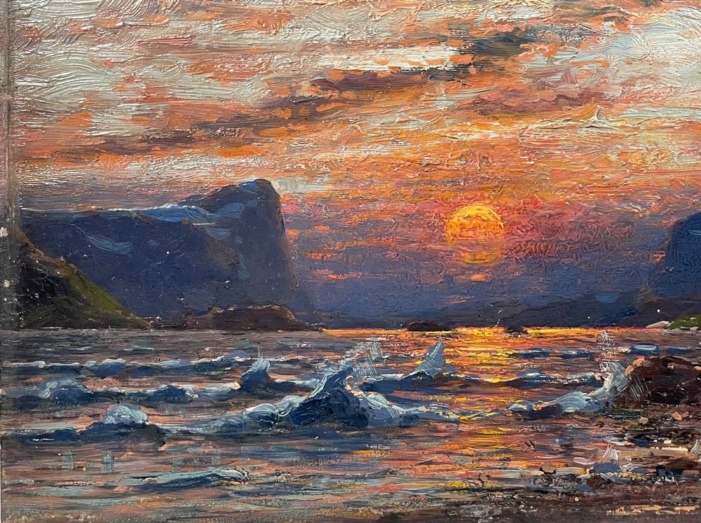 Sonnenuntergang Szene über dem Meer Gemälde unleserlich Sign (Gebraucht) in Root für CHF 40 ...