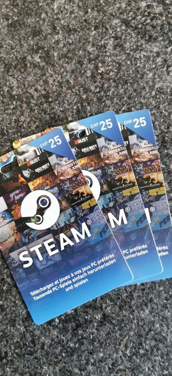2x Steam Karten im Wert von CHF 50.- für Gaming bzw. Konsole | Kaufen ...
