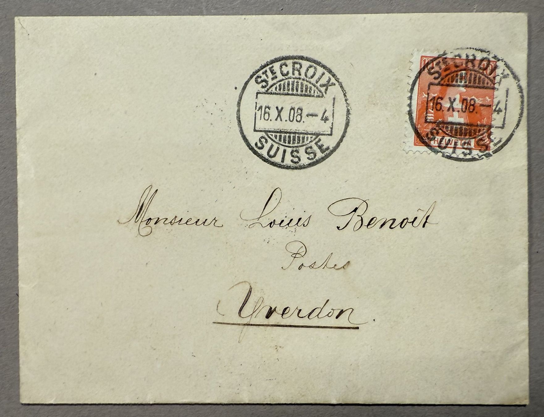 104 Brief Ste Croix der seltene Stempel mit grosser Brücke (Gebraucht ...