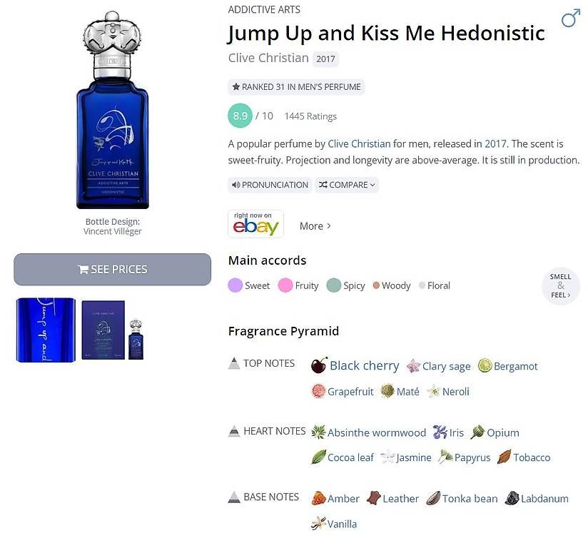 Clive Christian - Jump up and ... Hedonistic (1ml Probe) (Neu (gemäss ...