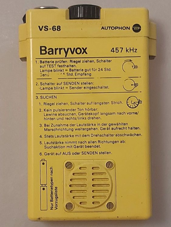 LVS Barryvox VS68 (Autophon) 457kHz Lawinen (Gebraucht) in Pfäffikon ZH ...