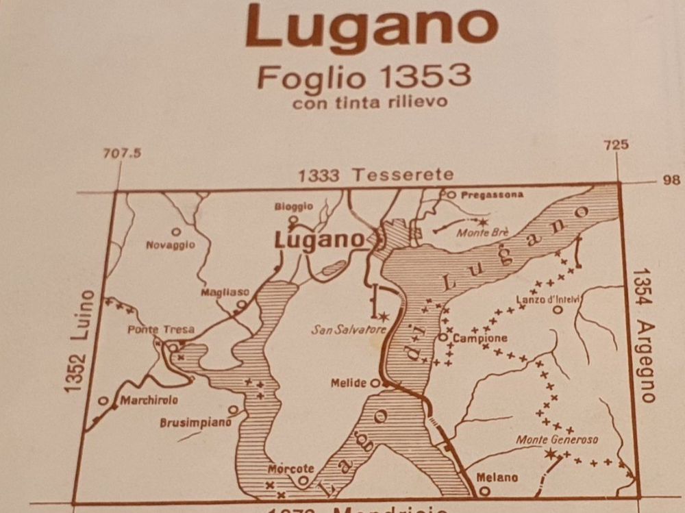 2 Wanderkarten Lugano Blatt 1353, 1:25'000 | Kaufen auf Ricardo