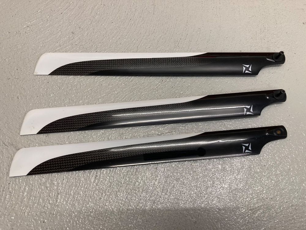 3 Stk. Rotorblätter Blade 330, GFK, 325mm (Neu (gemäss Beschreibung ...