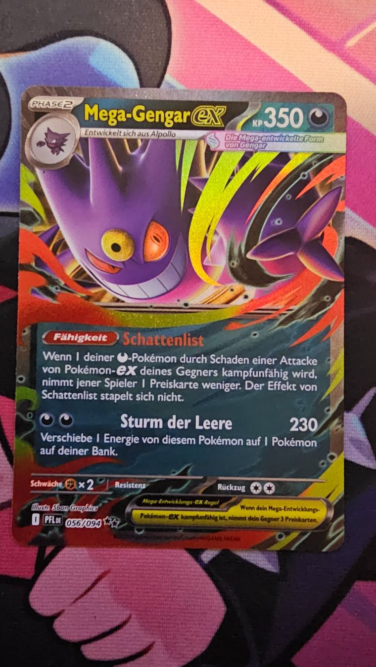 Mega Gengar ex #56 Pokemon Phantasmal Flames (Neu (gemäss Beschreibung ...