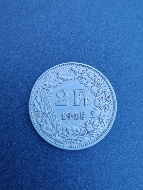2.- Franken Münze Silber Jg 1945 (Gebraucht) in Kreuzlingen für CHF 5.5 – mit Lieferung auf ...