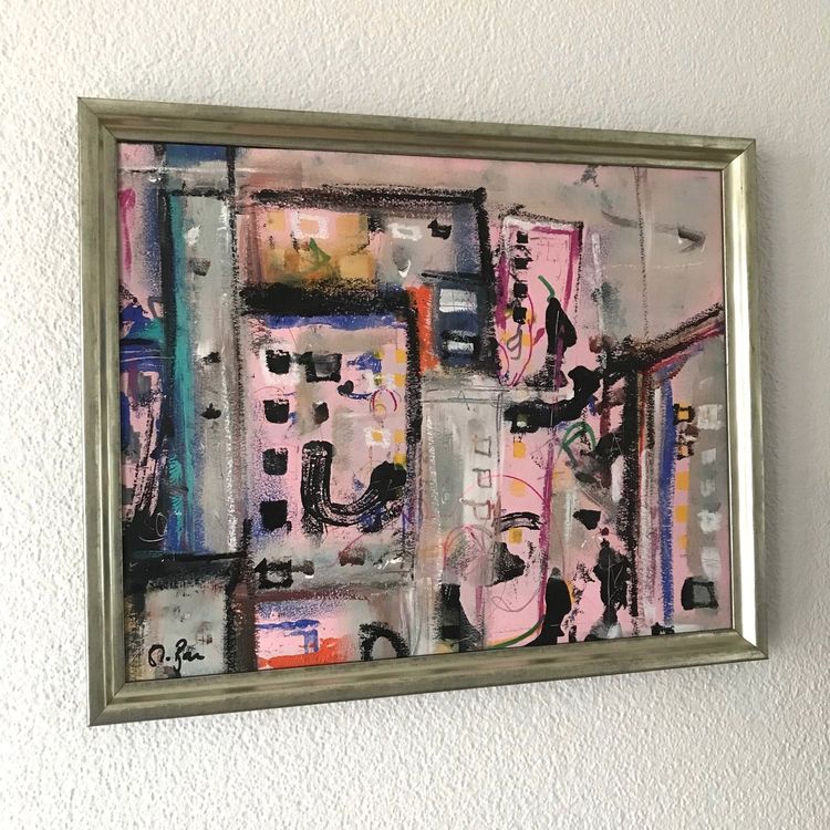 Downtown Abstrakt Kunst Acryl Stefan Bammert Expressionismus (Neu ...