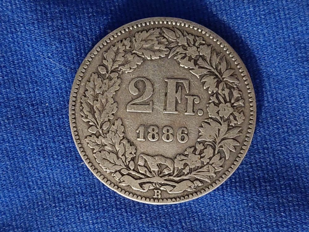 2 Franken 1886 Silber (Gebraucht) in Elsau für CHF 6 – mit Lieferung auf Ricardo kaufen