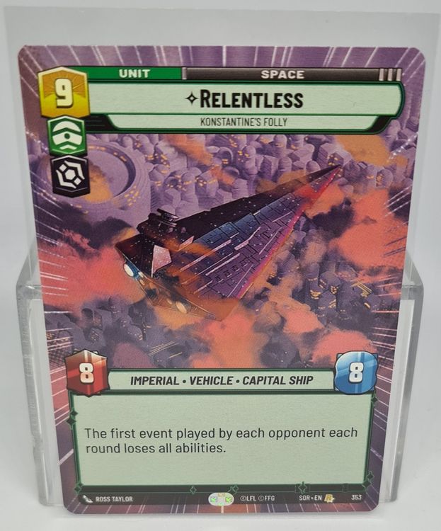 Star Wars Unlimited Relentless Hyperspace 353 (Neu (gemäss Beschreibung ...