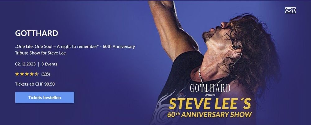 Gotthard - Steve Lee's 60th Anniversary Show, 2.12.23 Zürich (Neu und ...