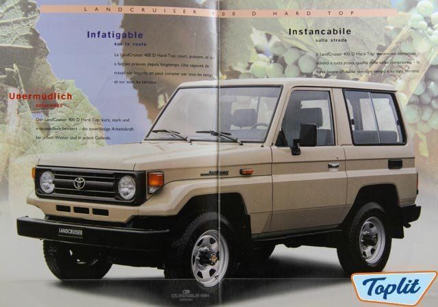 ORIGINAL PROSPEKT TOYOTA LAND CRUISER 400D/450TD - J7 1997 | Acheter ...