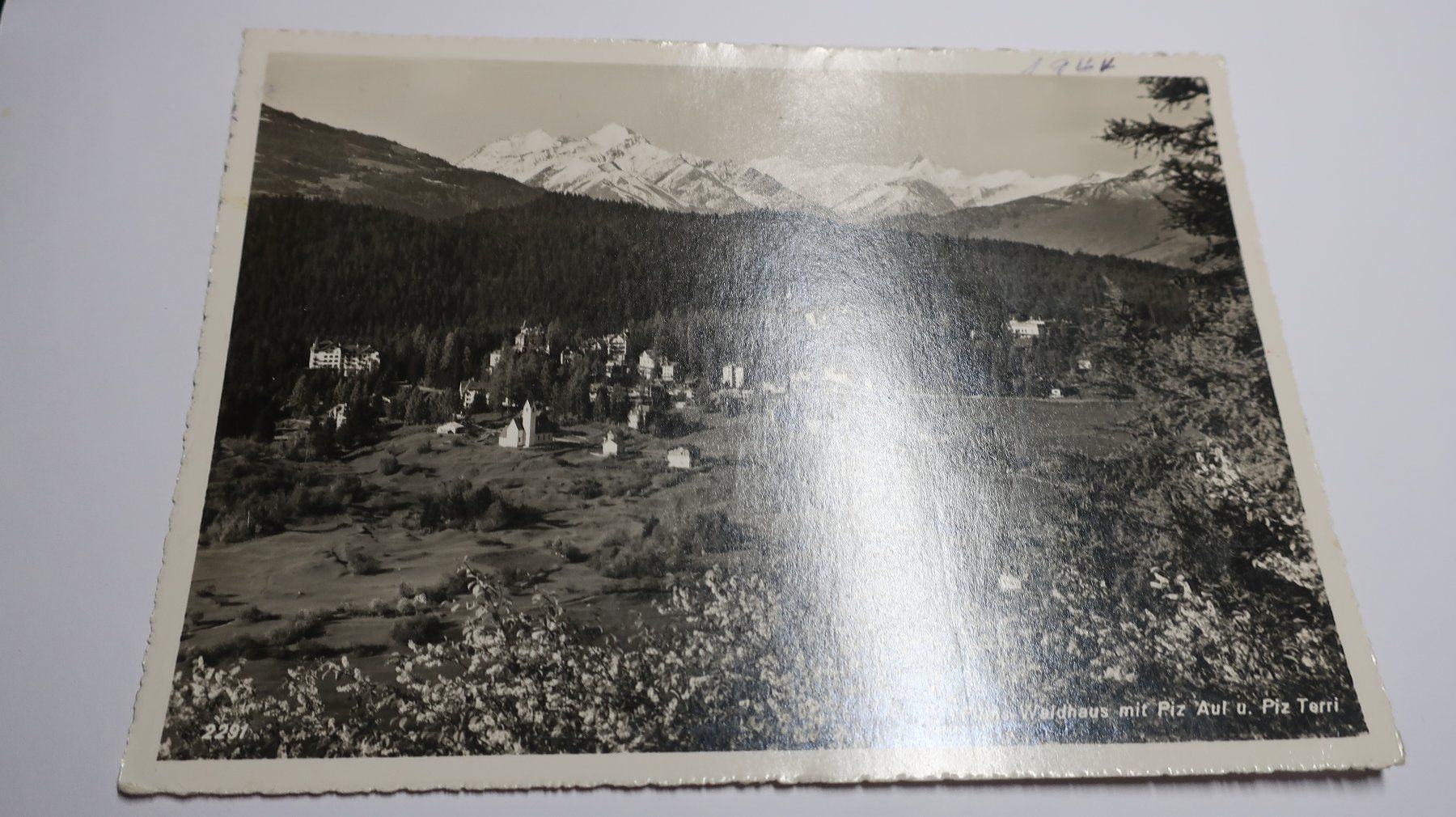 Flims-Waldhaus mit Piz Aul u. Piz Terri 1944 N° 2291 (Defekt) in ...
