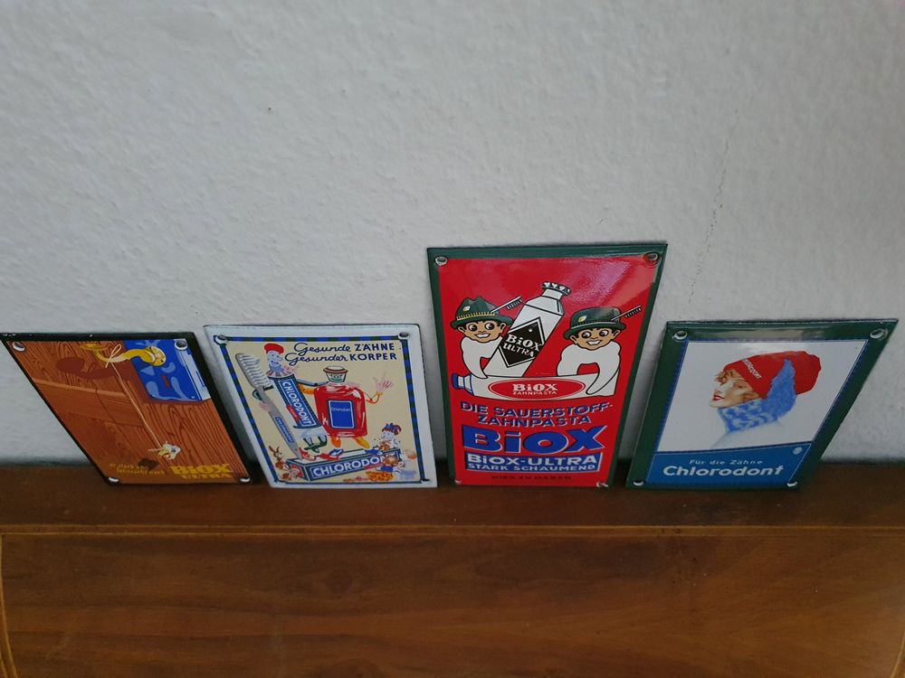 Emailschild Chlorodont Biox Zahnpasta Emaille Schild Reklame | Kaufen auf Ricardo