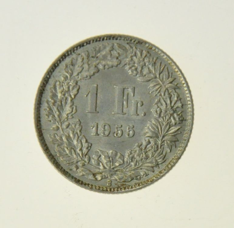 Schweiz 1 Franken 1955, Silbermünze (Gebraucht) in Wettingen für CHF 21 – mit Lieferung auf ...