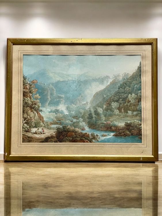 Antique watercolor landscape | Kaufen auf Ricardo