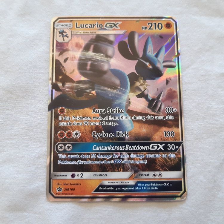 Lucario GX SM100 Promo Pokemonkarte (Gebraucht) in Spreitenbach für CHF ...
