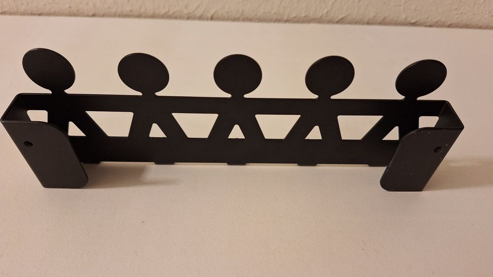Hakenleiste , Schlüsselleiste Metall Alessi schwarz matt (Gebraucht) in ...