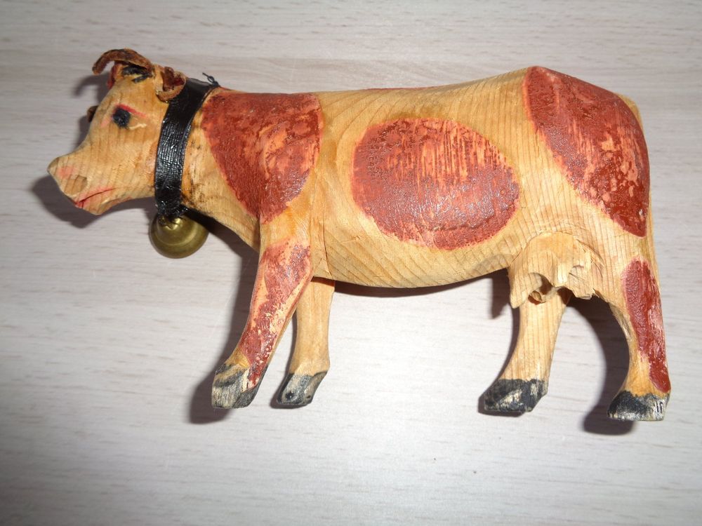 ALTE KUH HOLZKUH GESCHNITZT HANDARBEIT ORIGINAL ALT | Kaufen auf Ricardo