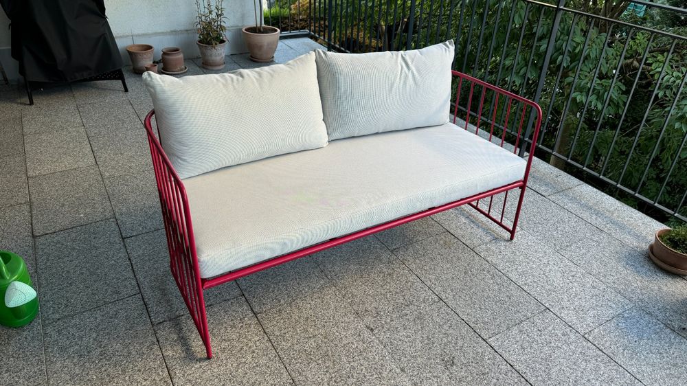 Giardimo LAB Maurice - Sitzbank / Sofa - Rot mit Kissen | Kaufen auf ...