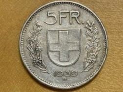 5 Franken Silber Münze 1939 | Kaufen auf Ricardo