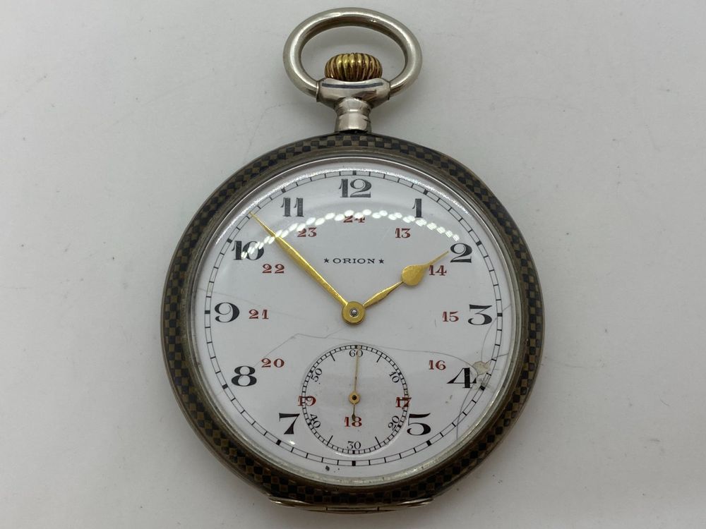 ORION TULA Silber Taschenuhr 50mm läuft /// E518 | Kaufen auf Ricardo