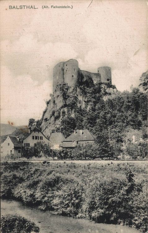 Alte Ansichtskarte Burgruine Falkenstein, Balsthal, 1908 (Gebraucht) in Luzern für CHF 4 – mit ...