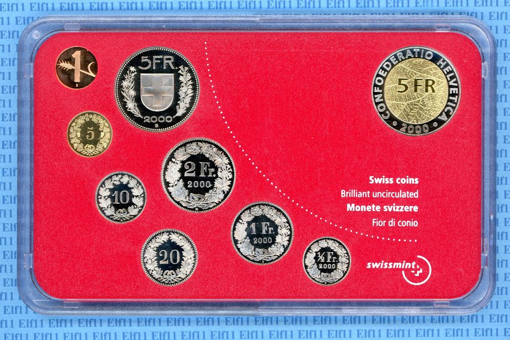 CHF-Münzsatz 2000 stgl 150 J.Schweizer Franken Jahrgangssatz | Kaufen auf Ricardo
