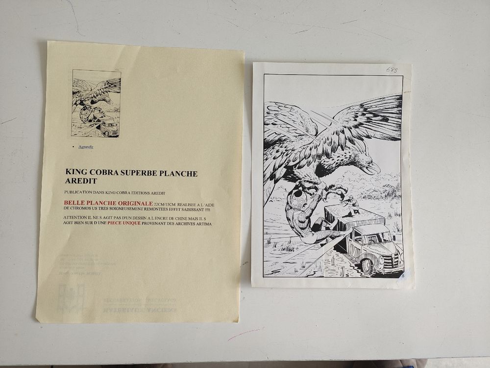 planche originale BD King Cobra Arédit 22*15cm | Kaufen auf Ricardo
