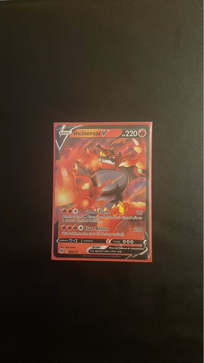Carte Pokémon Incineroar V 008/073 - État Excellent! 🔥 (Neuf (Voir ...
