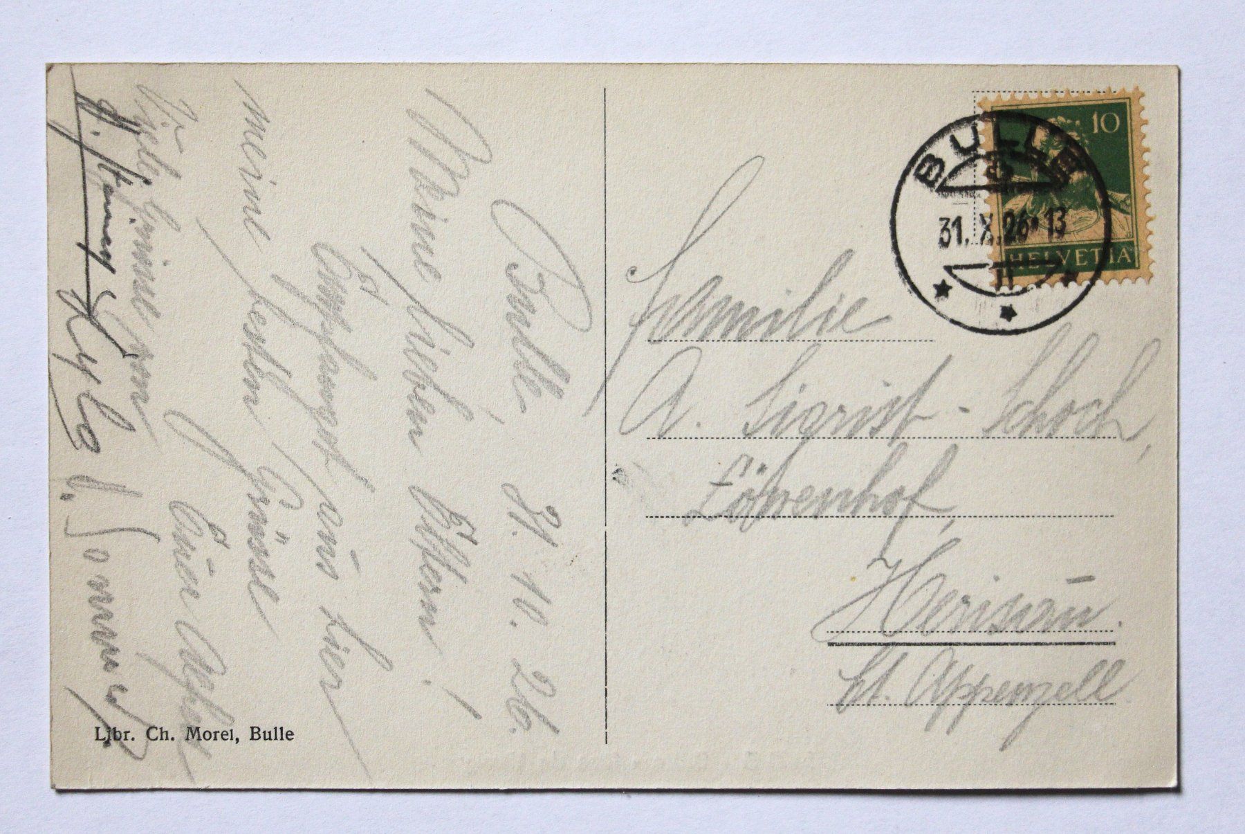 AK "BULLE - RUE DE VEVEY" 1926 (EDIT. CH. MOREL) (Gebraucht) in St ...