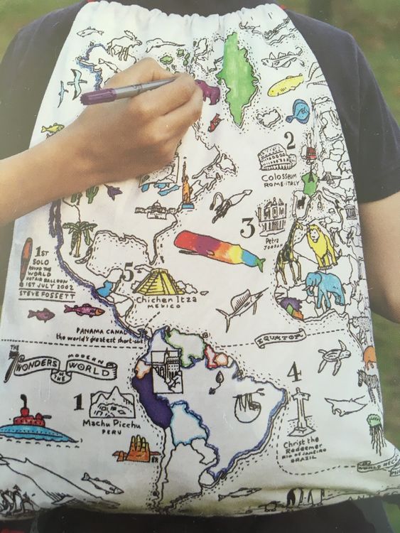 World map backpack - zum selber gestalten (Neu und originalverpackt) in ...
