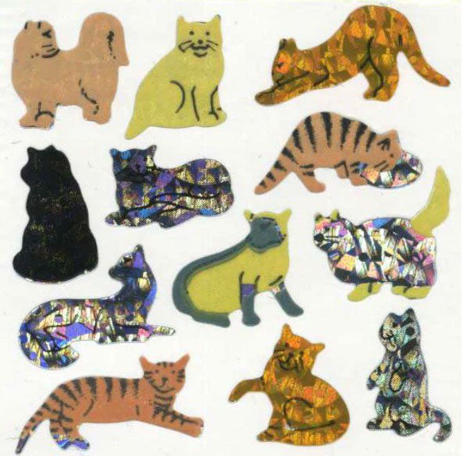 Vintage Sticker 90er Set Katzen (Neu (gemäss Beschreibung)) in ...