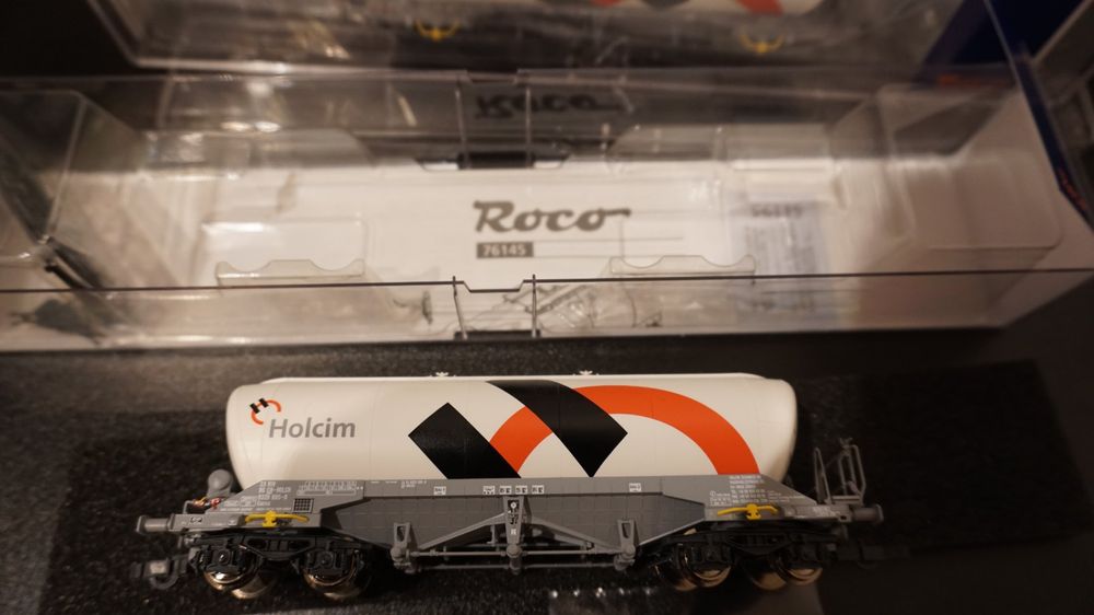 4 Stück Set à 2 Wagen Roco 76145 H0 DC Uacna Holcim SBB (Gebraucht) in ...