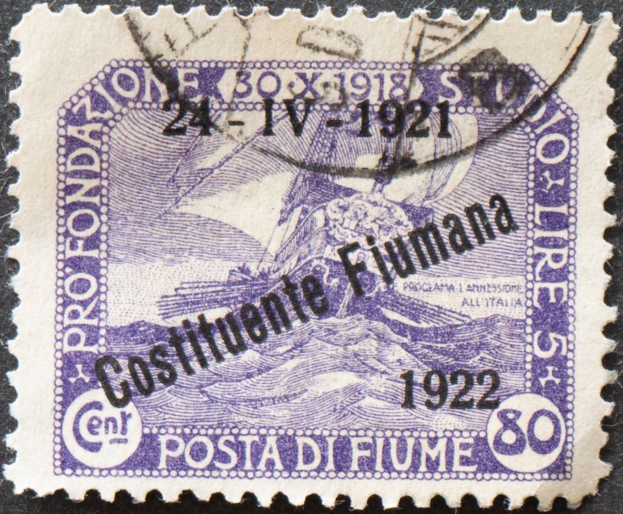 Italien Fiume: Seltener Wert 5 Lire, 1922 (Gebraucht) in Chiasso für ...