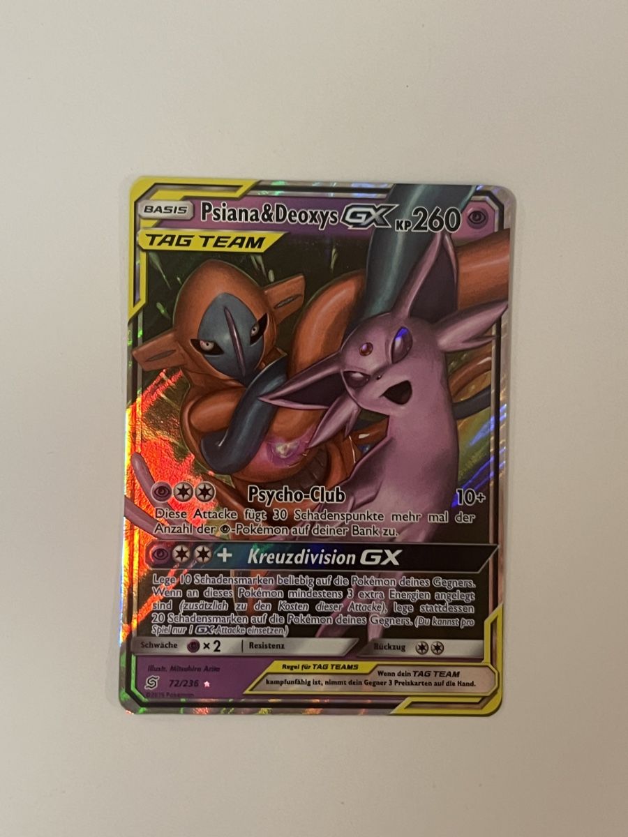 Pokémon Karte Psiana & Deoxys GX Team Up Tag Team (Neu (gemäss ...