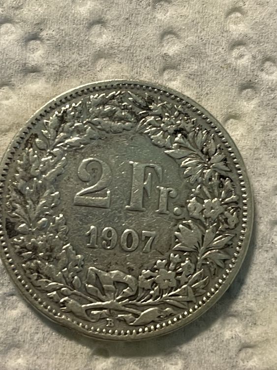 Silbermünze 2 Franken Helvetia 1907 Schweiz Swiss | Kaufen auf Ricardo