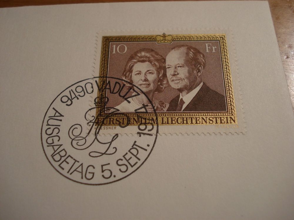Liechtenstein 3 FDC, 3 bis 10.- Marken, um 1974 (Gebraucht) in ...