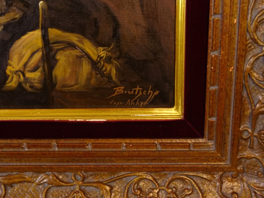 Ölgemälde „Der Trinker“ Kopie A.Anker – Brutsche Peter (Gebraucht) in ...